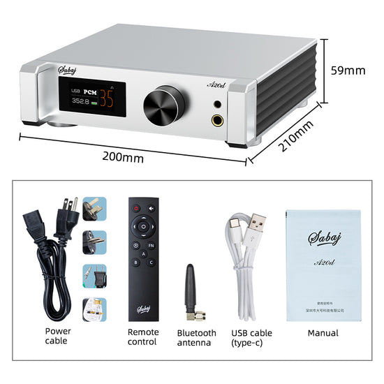 Sabaj A20d 2022 Version ES9038PRO DAC XLR RCA DSD512 Support Headphone ...